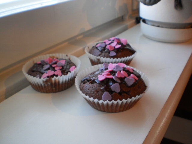 Suklaa-Marianne ystävänpäivä muffinit - Resepti