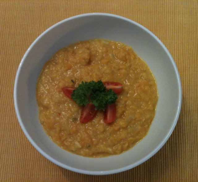 Linssi-kurpitsamuhennos - Resepti