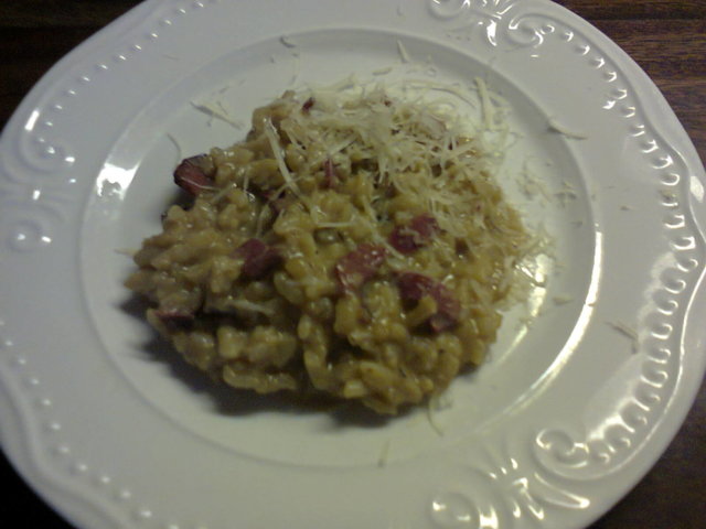 Poro Musta Leima Risotto Riisi - Resepti