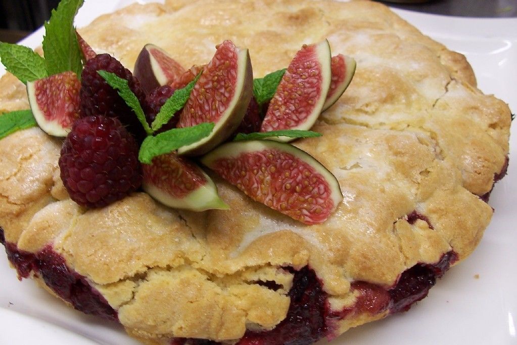 Viikuna-vadelmapaistos - Resepti