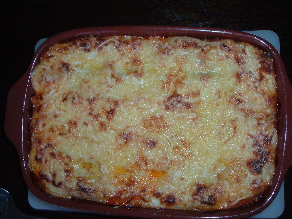 lasagne a la homejuusto,pekoni - Resepti