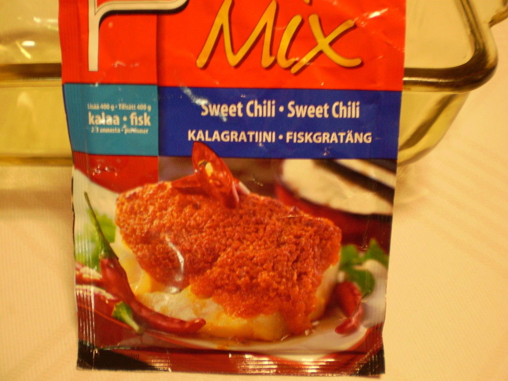 Gratinoitua lohta ja mustatorvisieni perunoita - Resepti