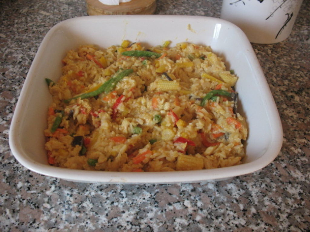 Kana-riisi wokki - Resepti