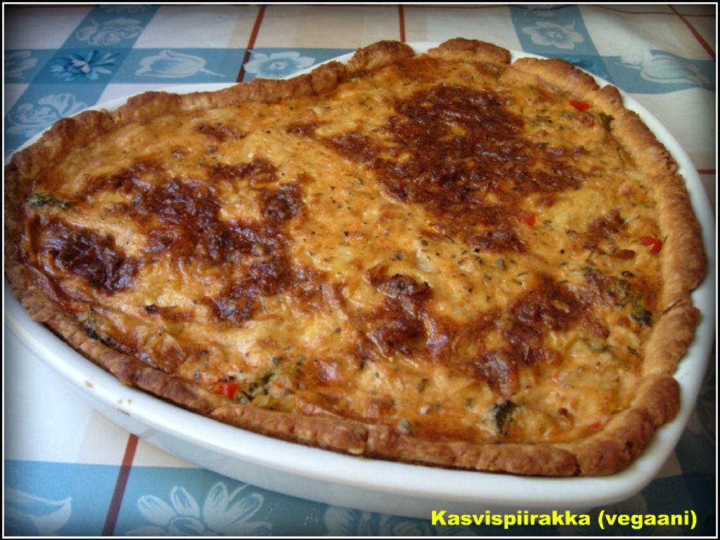 Kasvispiirakka (vegaani) - Resepti