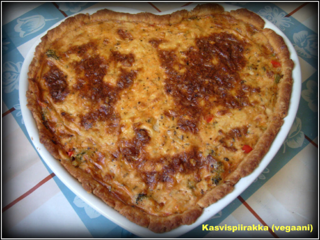 Kasvispiirakka (vegaani) - Resepti