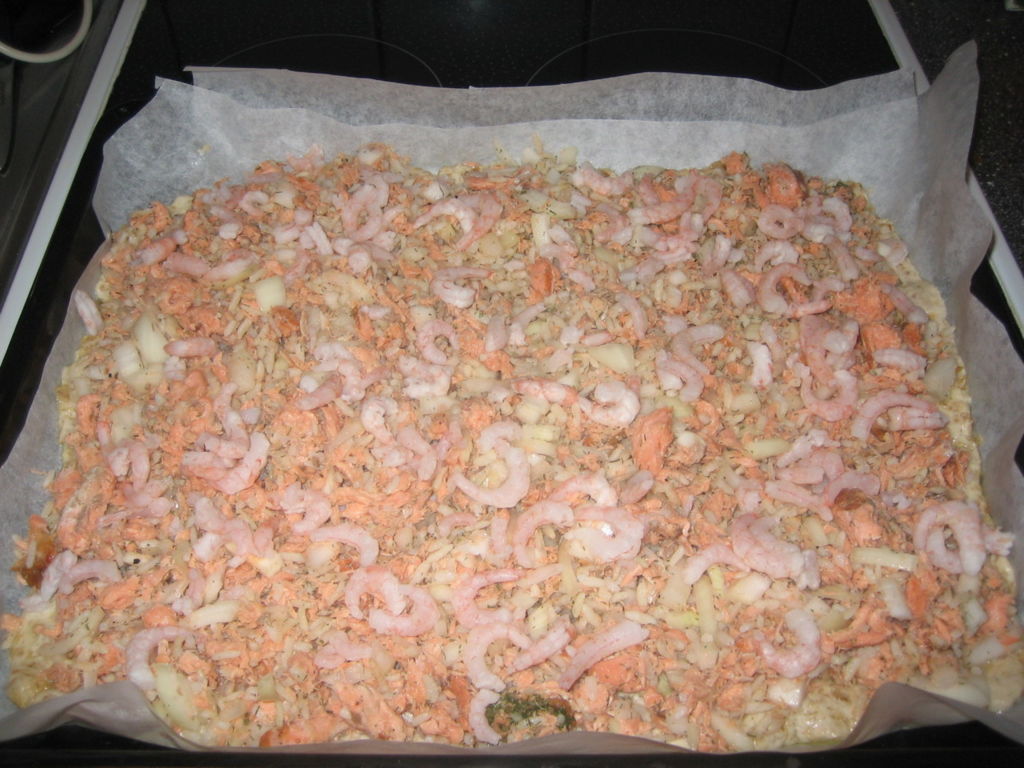 Savukala-katkarapupiirakka - Resepti