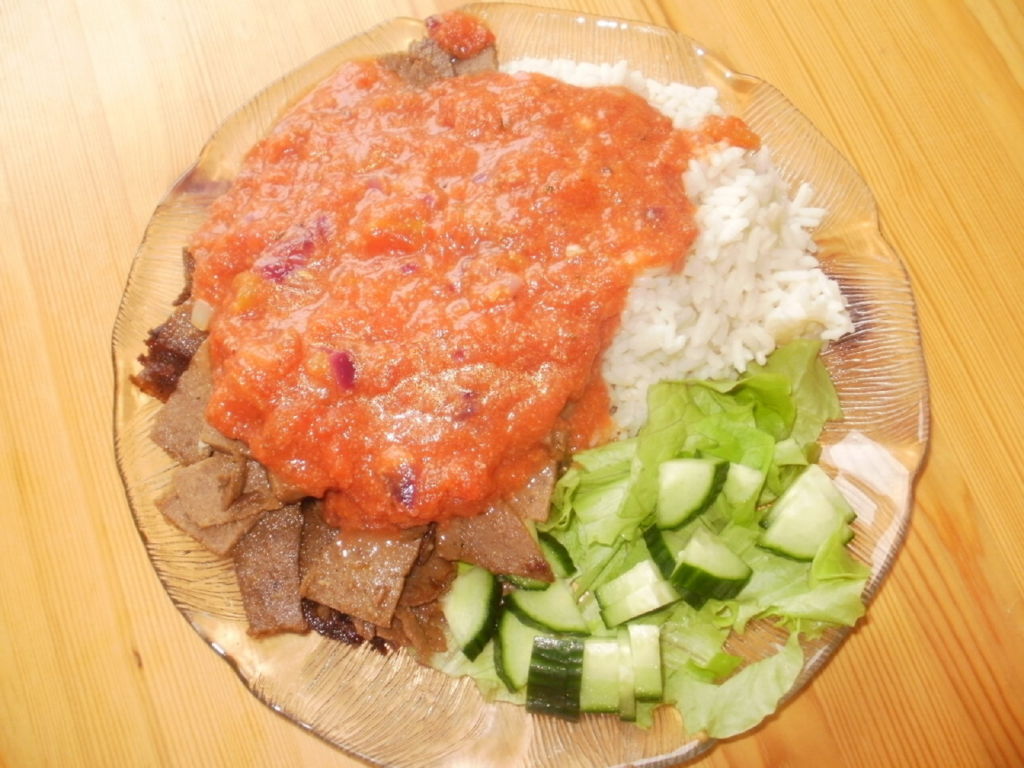 kebab riisillä - Resepti