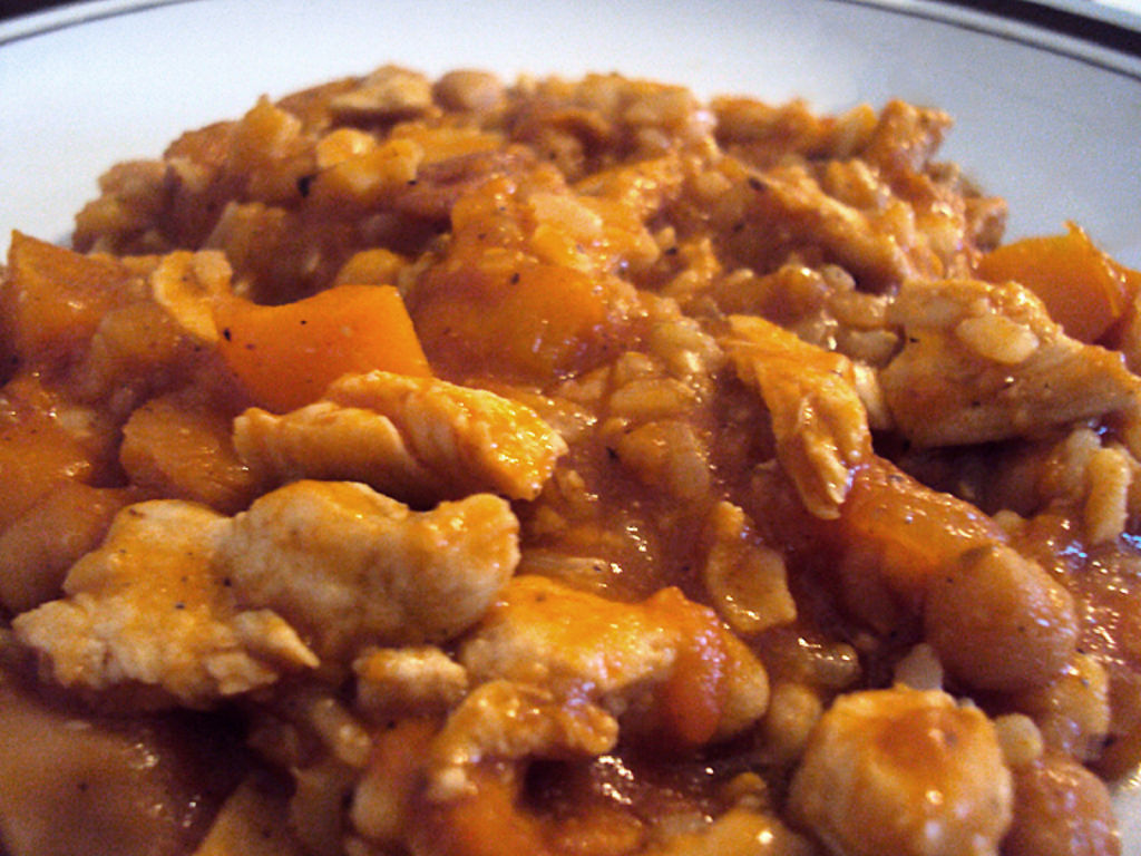 Maukas riisi-papu-kanapata yhdelle - Resepti