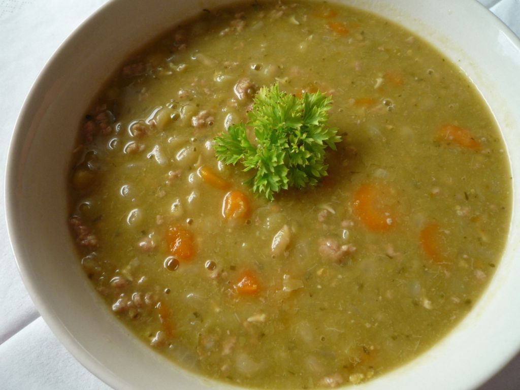 jauheliha-hernekeitto - Resepti