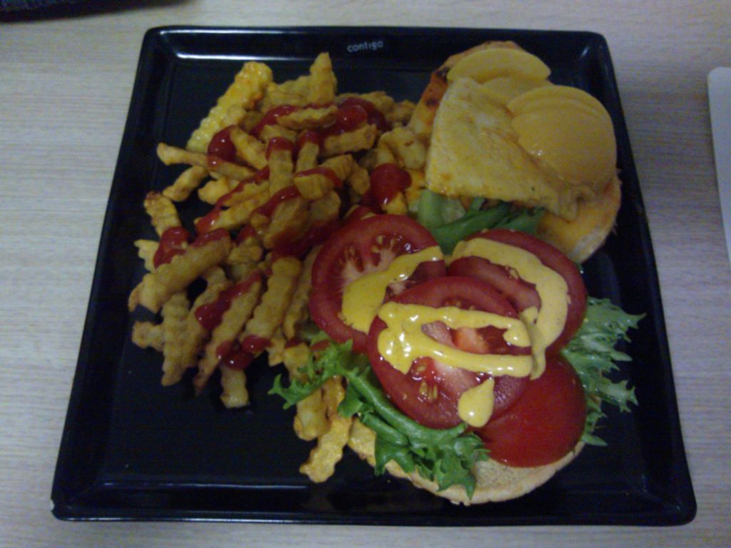 Open chicken burger - Resepti