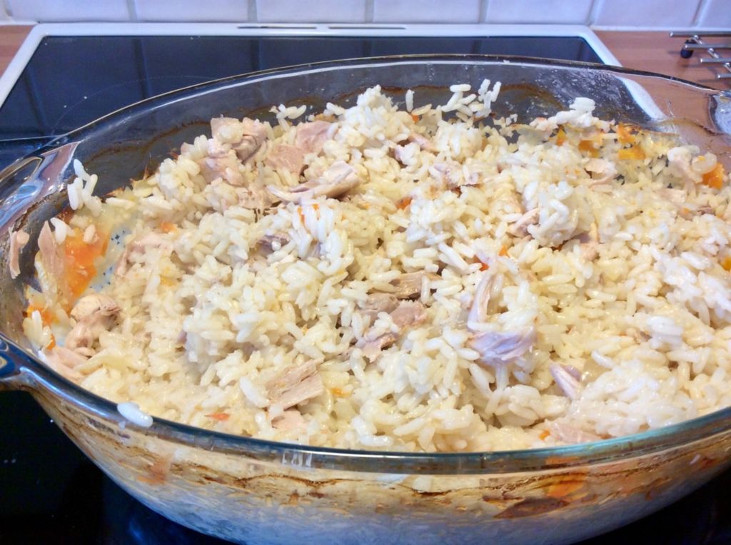 Kanaa riisipedillä - Resepti